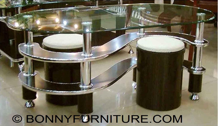 CT-DB123 Center Table with Stools - Bonny Furniture