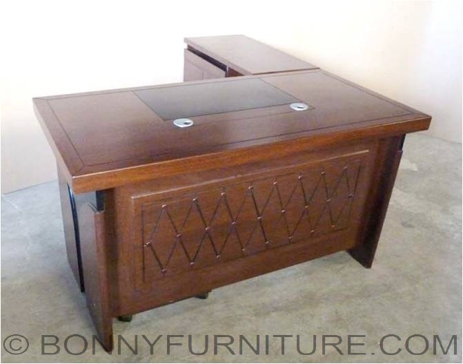 814 Executive Table with L-Type Drawers - Bonny Furniture
