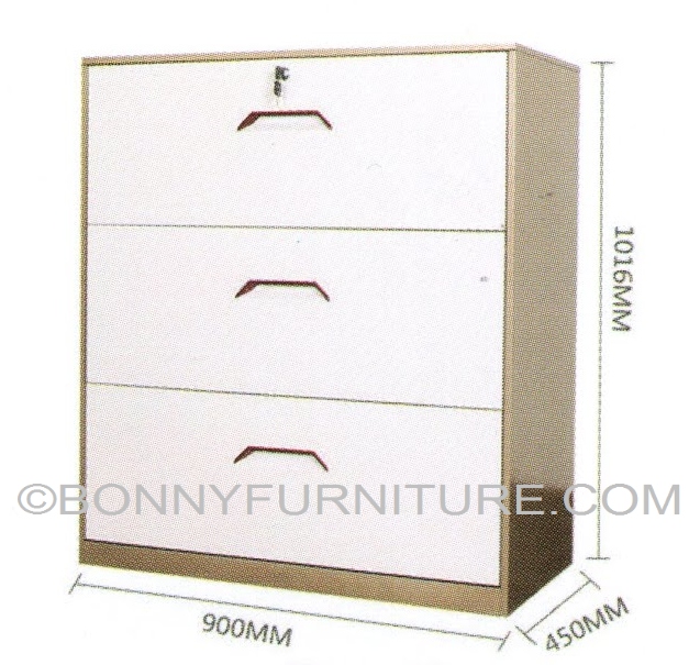 B5 Lateral Filing Cabinet (3-Layer) - Bonny Furniture